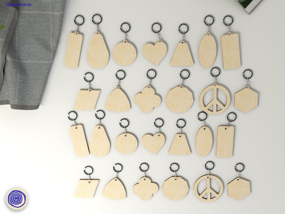 Keychain Cut Plans Digital File - Various Designs Bundle - Ai SVG EPS ...