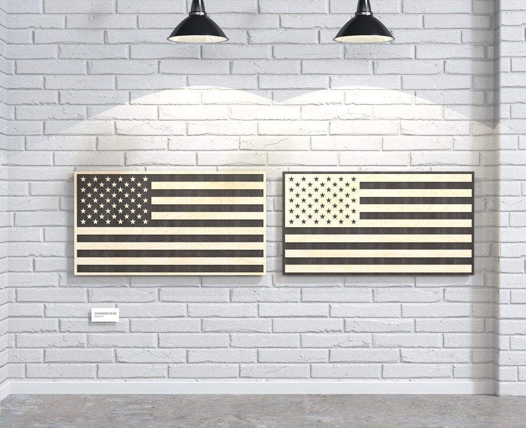 American Flag USA - Cnc or Laser Digital File - Dxf, Svg, Ai - Etsy