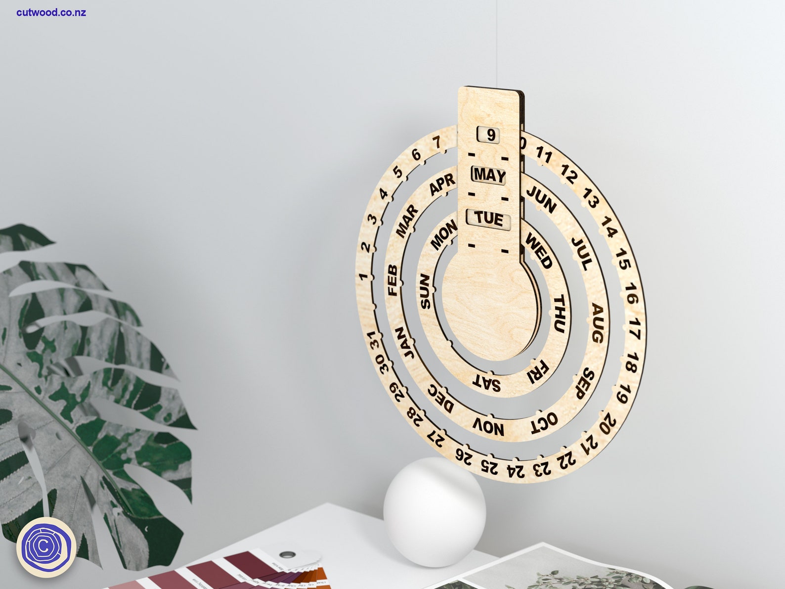 Perpetual Calendar Laser Cut Files Calendar Svg Wood - Etsy