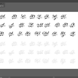 Split Monogram - Split Monogram Frame Alphabet - Digital Download - 26 ...