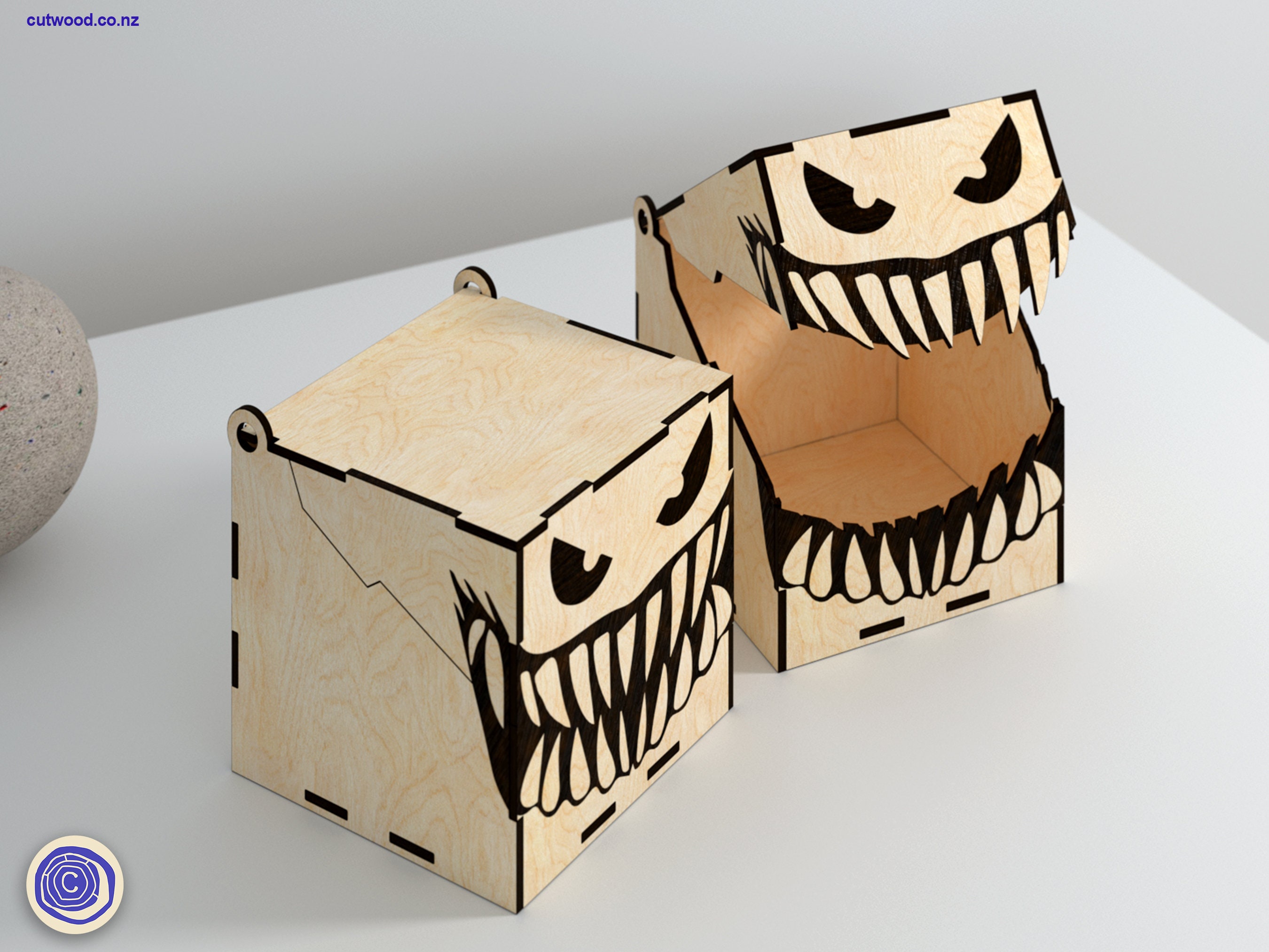 Halloween Scary Digital File Mimic Chest Box Ai SVG EPS - Etsy