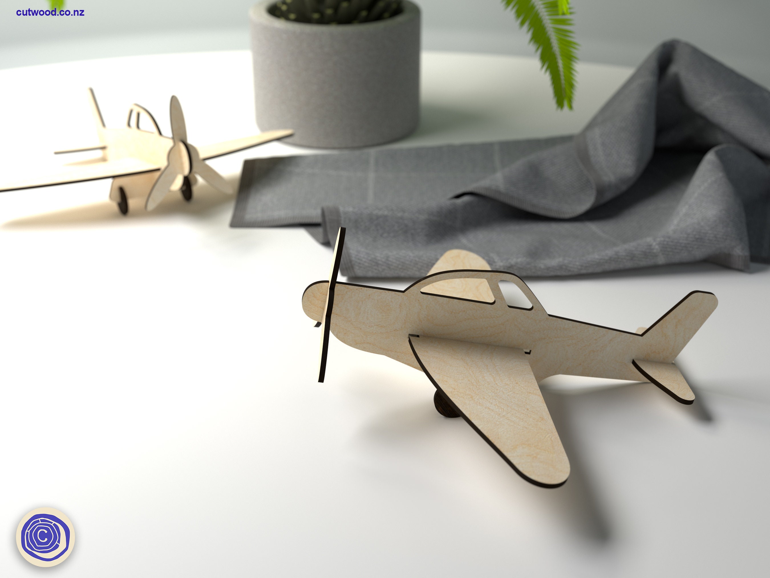 Laser Cut Toy Plane Puzzle Files: Wooden Aircraft SVG, Ai, EPS - Etsy