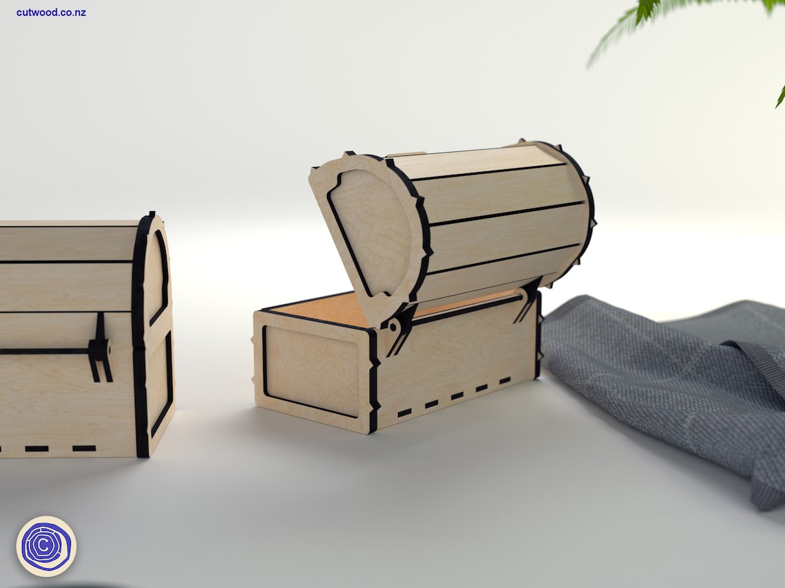 Mini Treasure Chest Digital Laser Cut File 3mm 1/8inch - Etsy