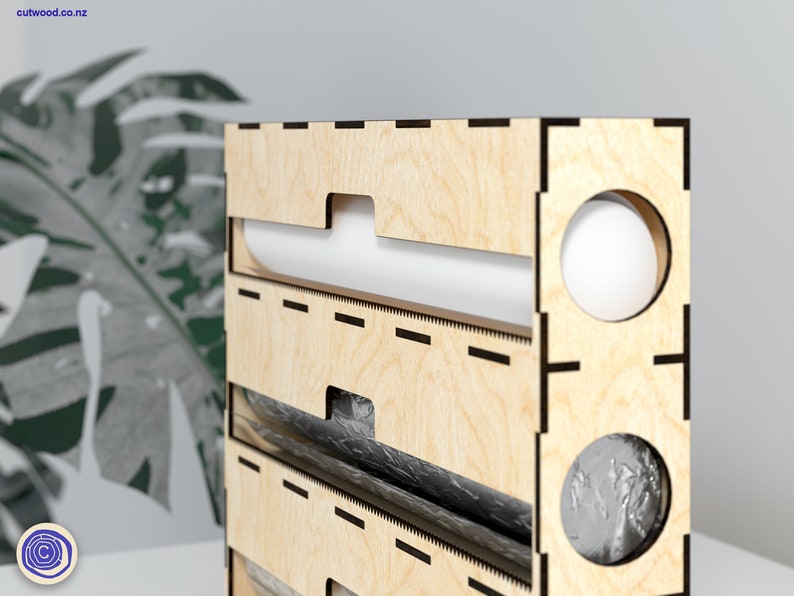 Kitchen Wrap Organizer: Laser Cut File, Glowforge SVG - Etsy