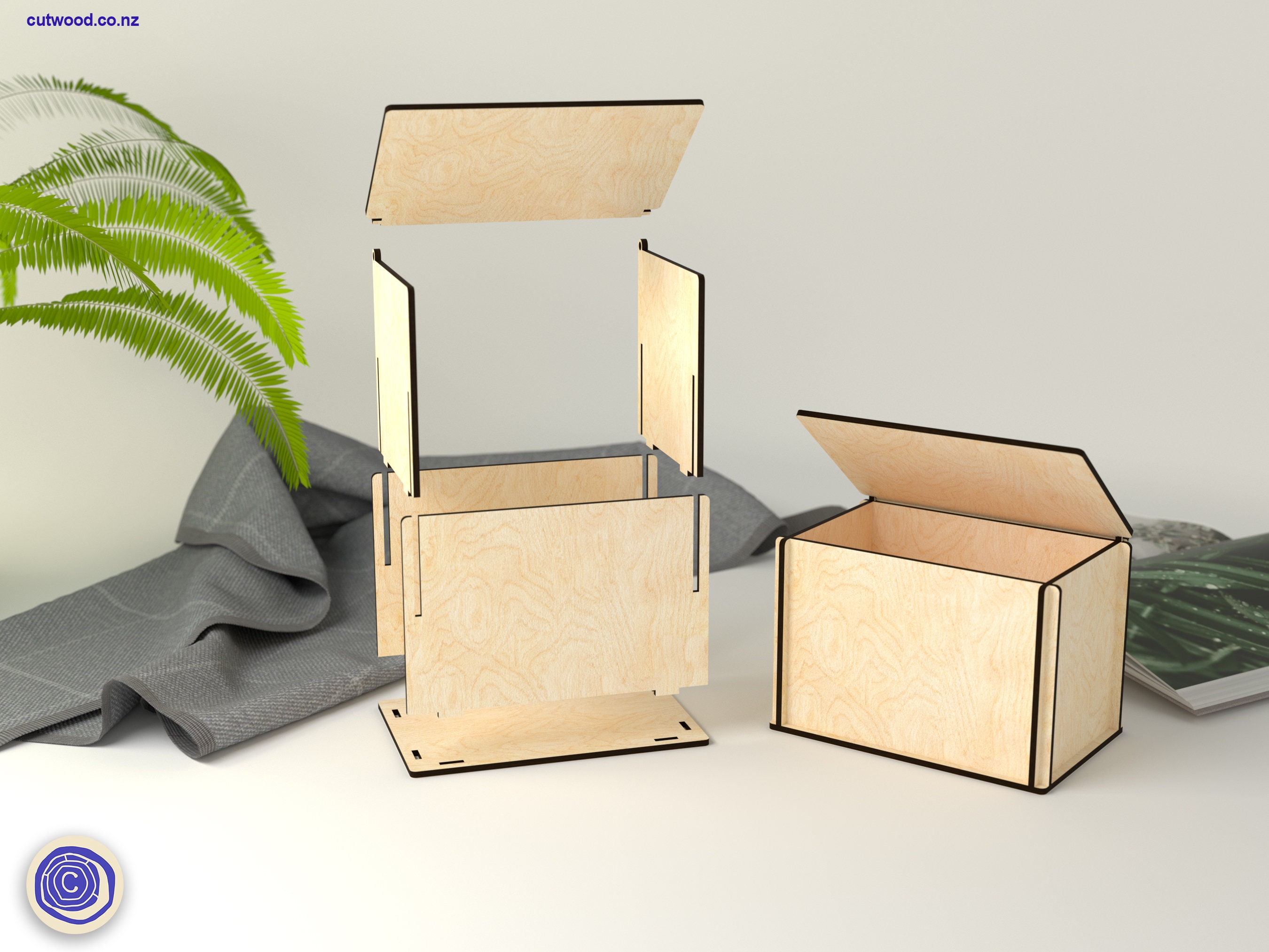 Laser Cut Box Files SVG DXF Laser Plans Laser Cut Cnc | Etsy