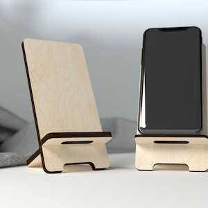 Phone Stand Digital File - Ai SVG EPS - Laser Cut Model - Glowforge SVG ...
