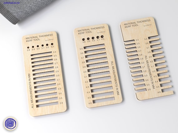 Material Thickness Test Kerf Tool for Laser Metric Designs - Etsy