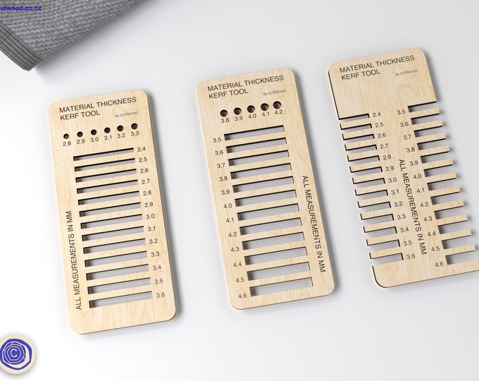 Kerf Tool Test Fit Guides for Laser Designs in 1/8 3mm or 1/4 6mm ...