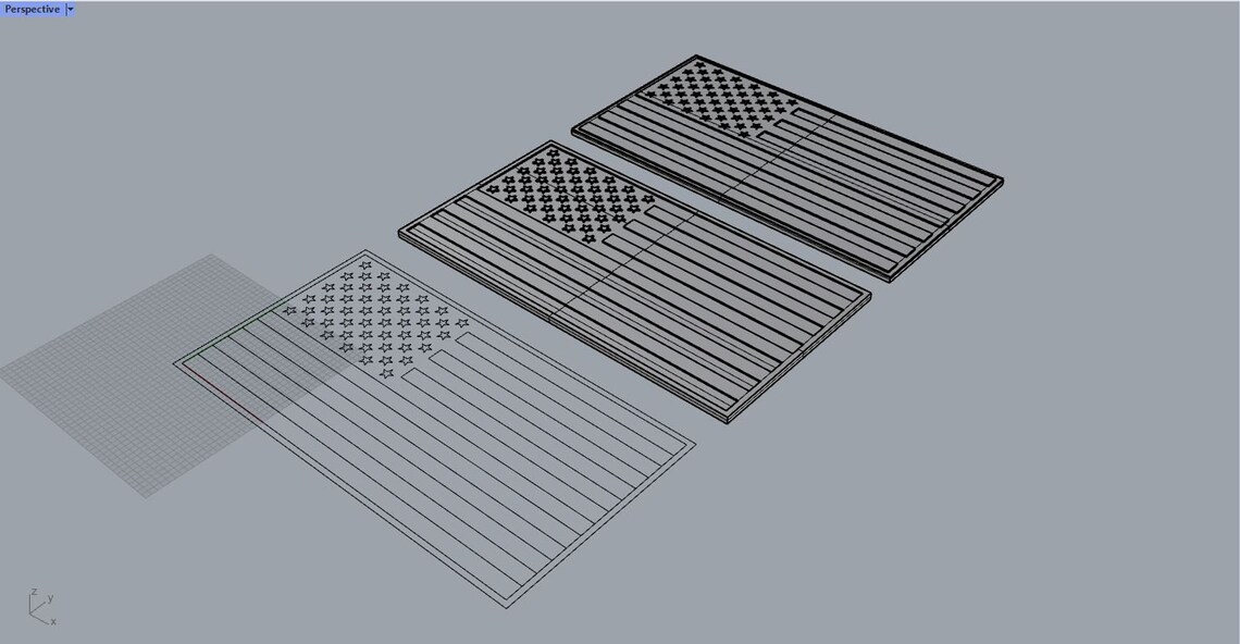 American Flag USA Cnc or Laser Digital File Dxf Svg Ai - Etsy