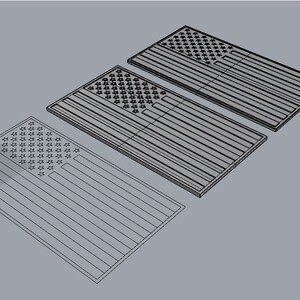 American Flag USA - Cnc or Laser Digital File - Dxf, Svg, Ai - Etsy