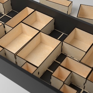 Box Storage Organizer Boxes Set - Lasercut Organization System - Etsy