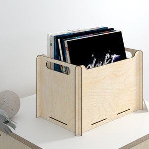 Vinyl Record Storage Crate - Display Box for Records - Laser Cut File ...