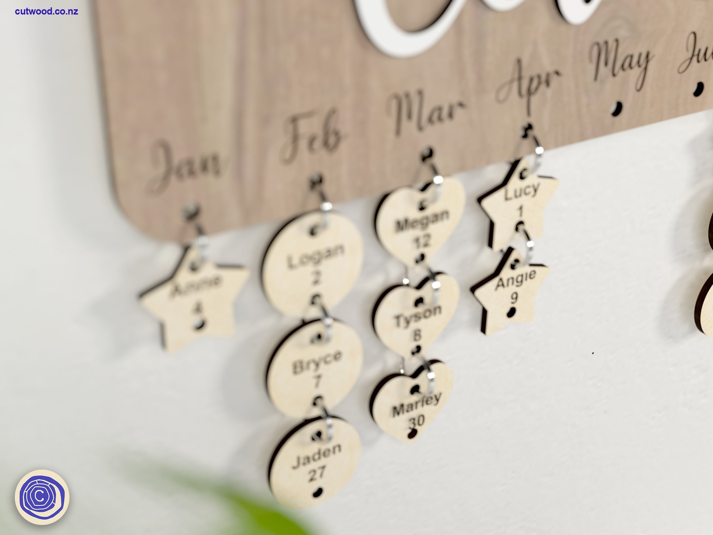 Birthday Calendar Glowforge Project Laser Cut File - Etsy