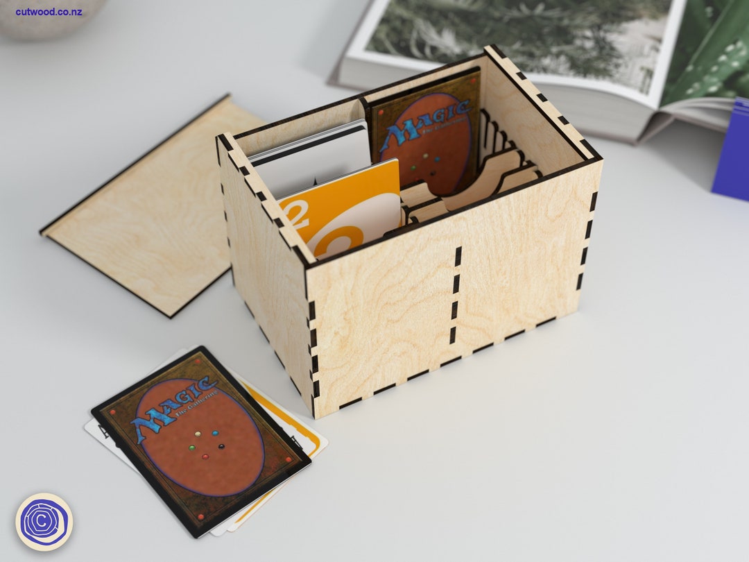 Card Storage Laser Cut Box Files - SVG, DXF, Laser Plans, Laser Cut ...