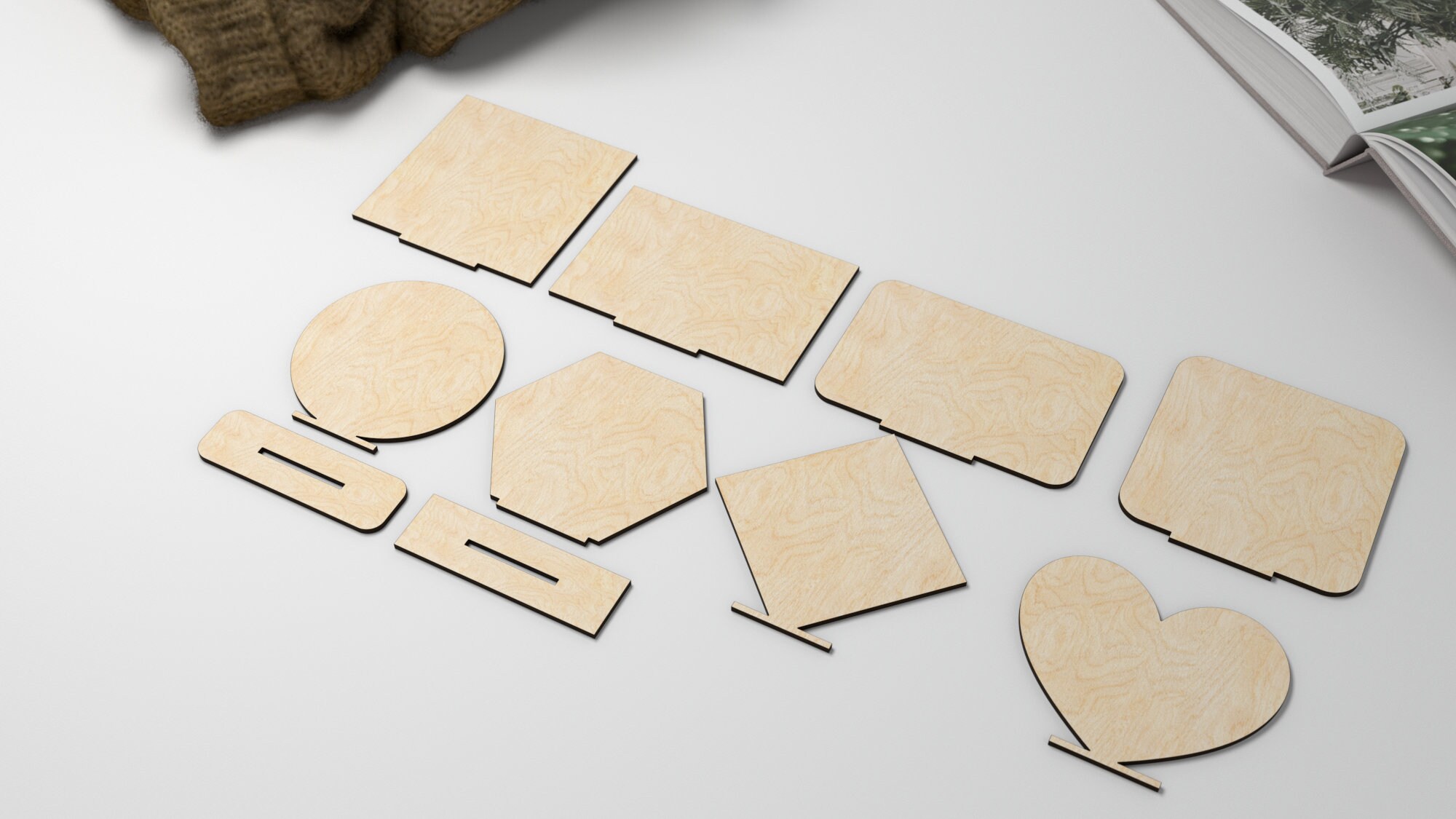 Various Shaped Plaque With Stand Laser Cut File for - Etsy UK