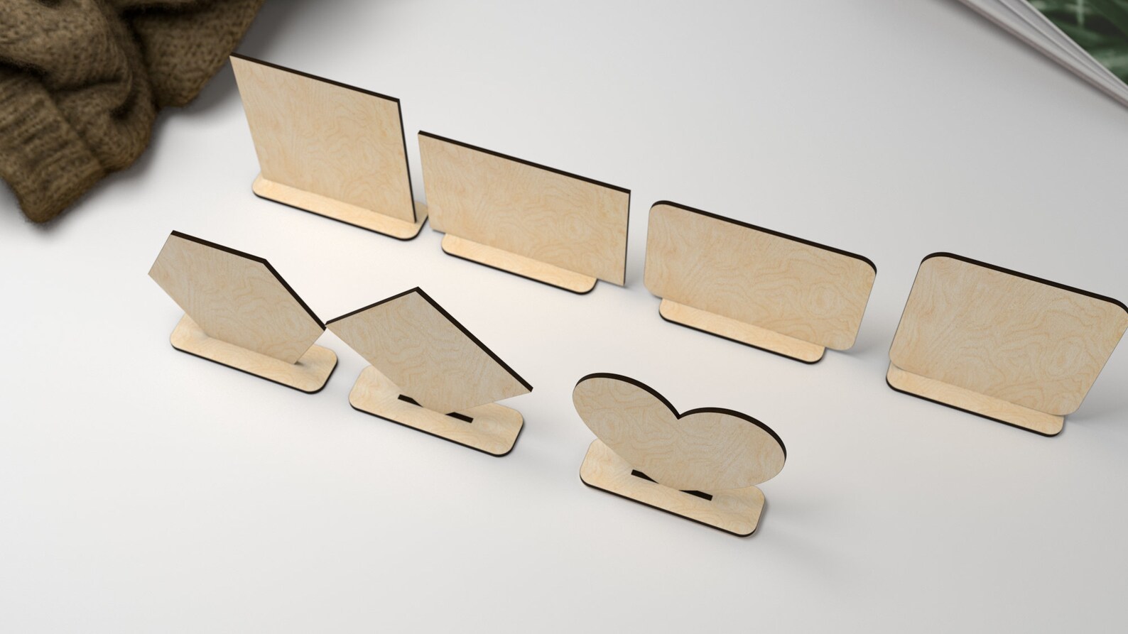 Various Shaped Plaque With Stand Laser Cut File for - Etsy UK