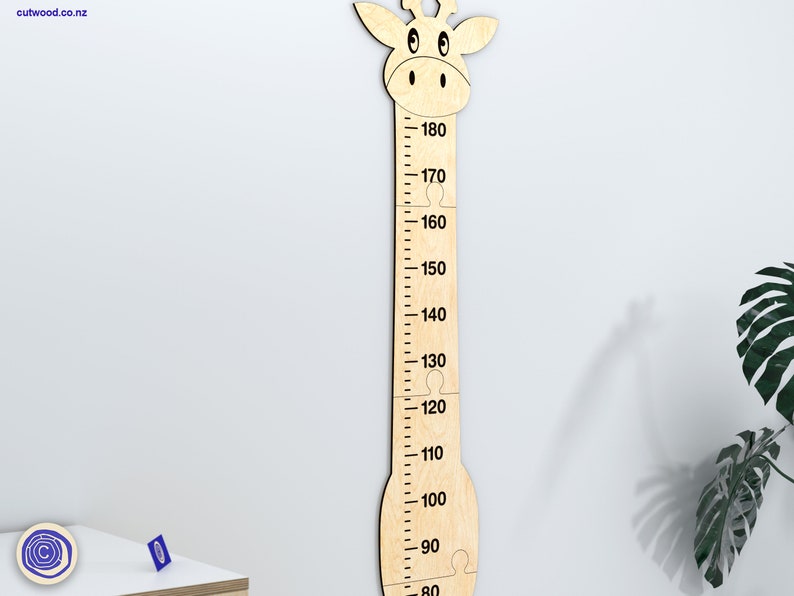 Giraffe Growth Chart Height Chart Animal Wall Art for Kids - Etsy