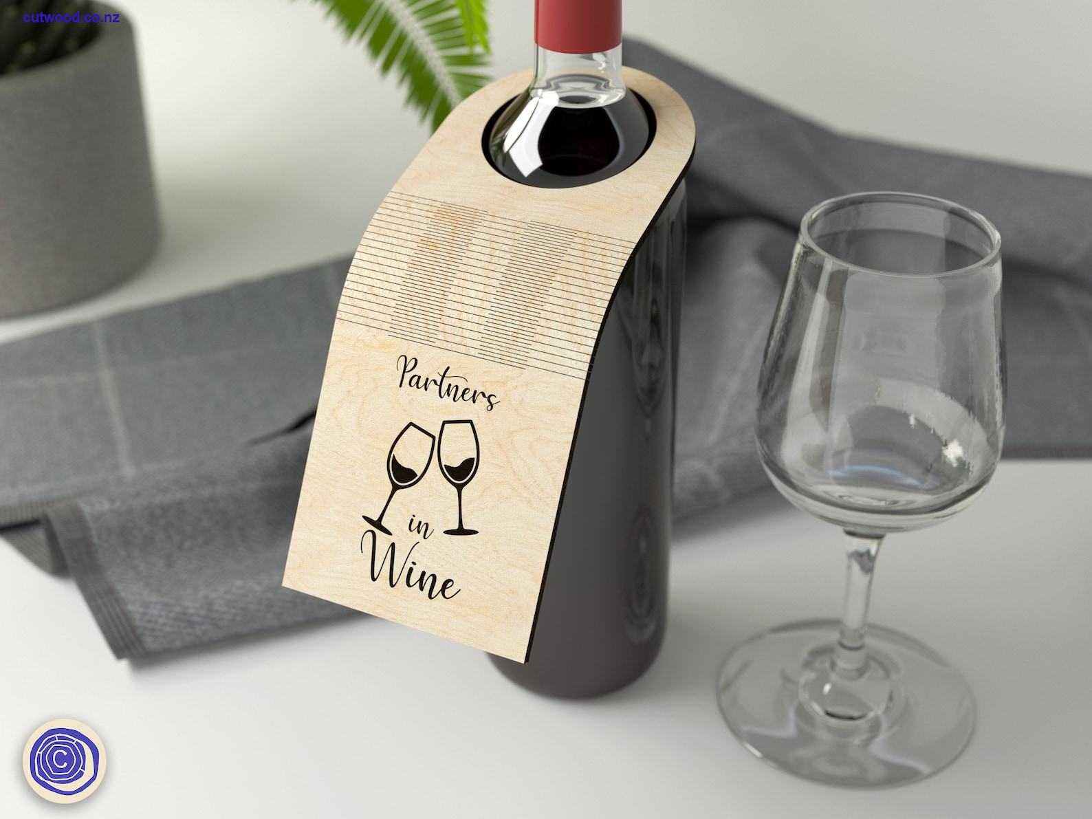 Flexible Wine Bottle Gift Tag SVG DXF DWG Ai Living | Etsy