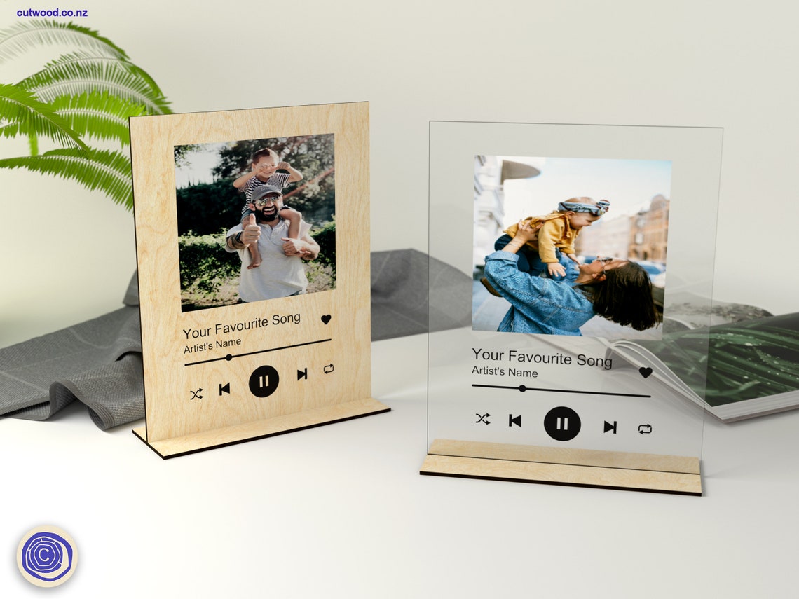 Song Plaque With Stand - Music Plaque Laser Cut File - for Acrylic ...