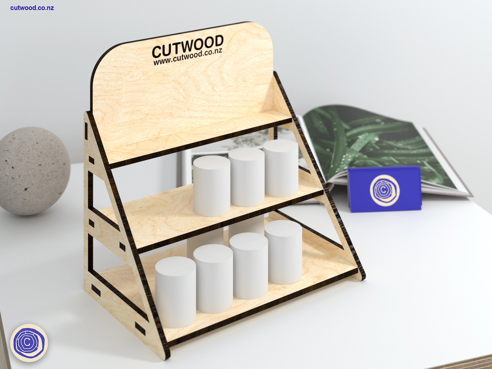 3 Tiered Display Stand Cut Out Sides Shop or Market - Etsy