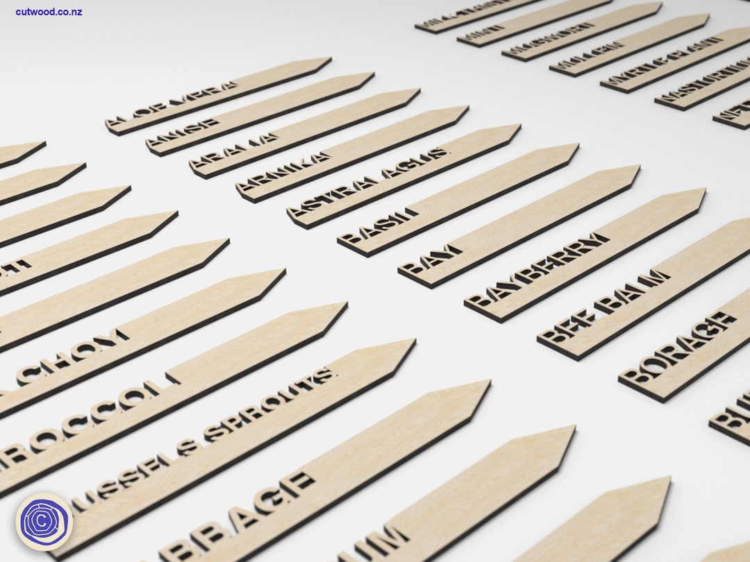 150+ Laser Cut Plant, Herbs and Vegetables Garden Stakes Label ...