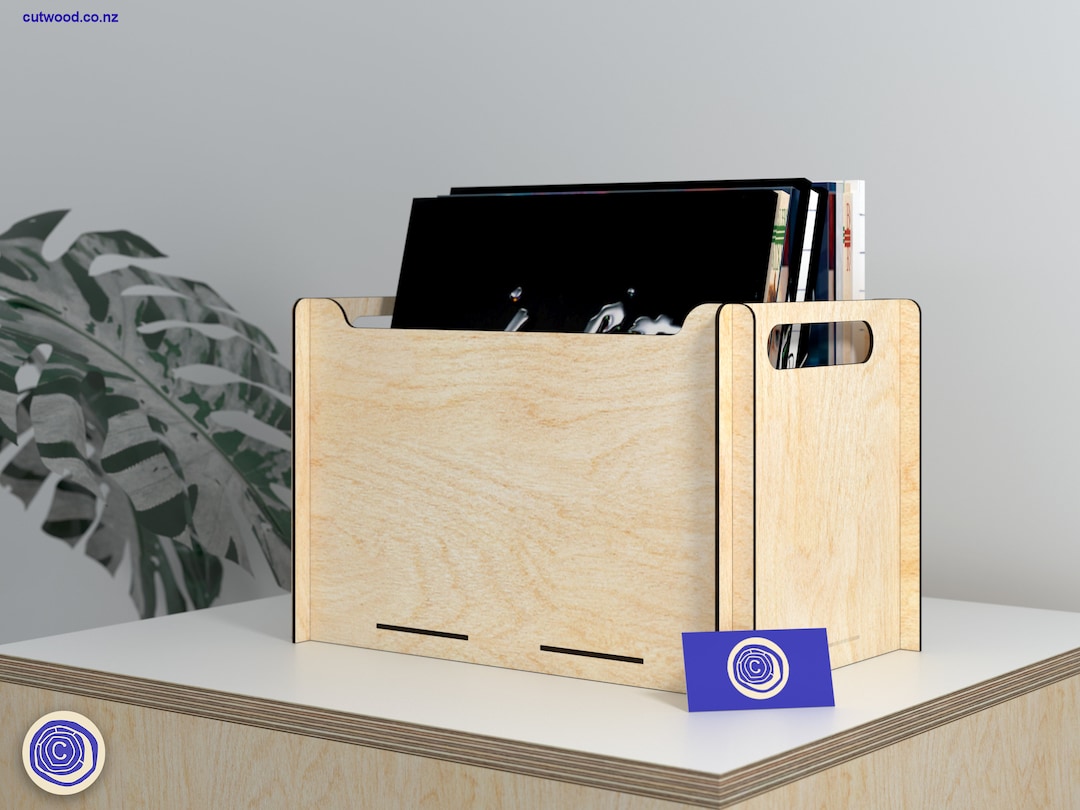 Vinyl Record Storage Crate - Display Box for Records - Laser Cut File ...