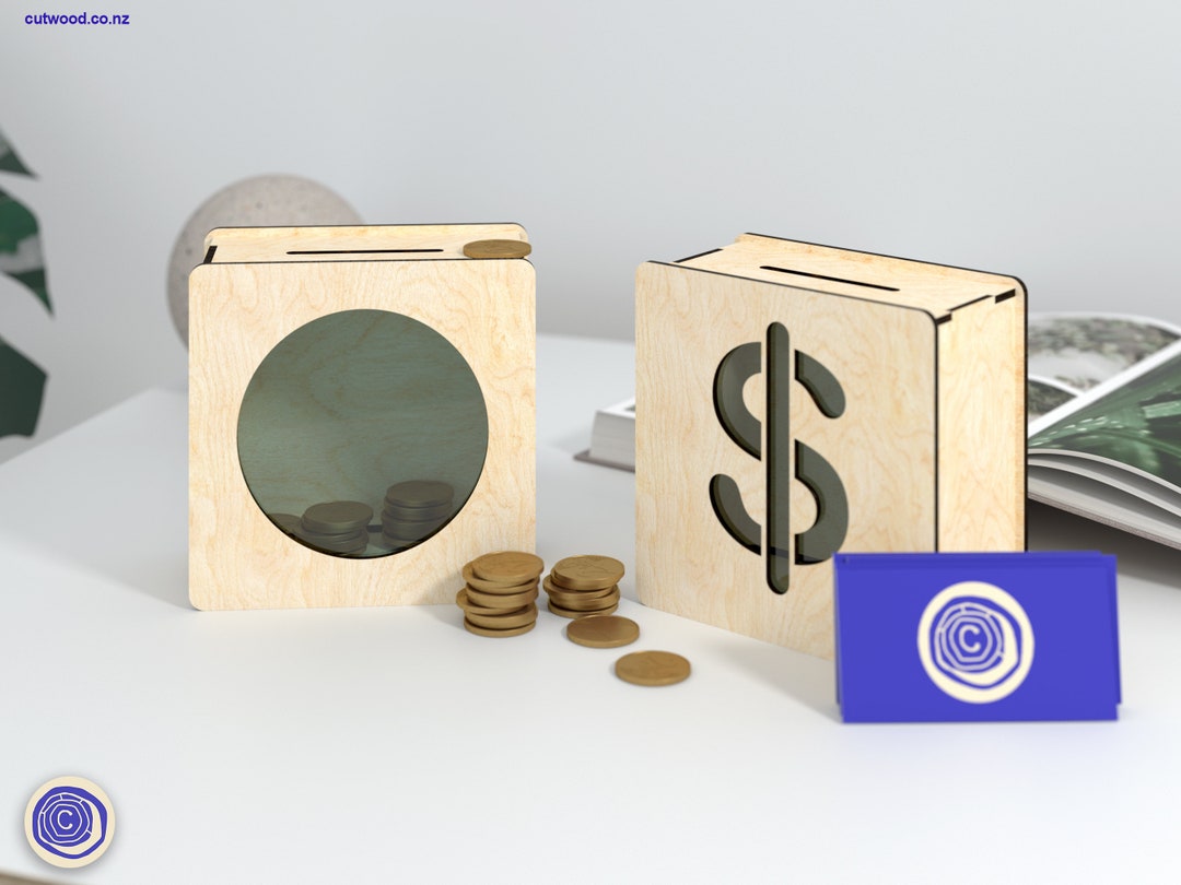 Laser Cut Money Bank Box: Glowforge SVG Digital File - Etsy