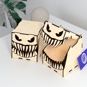 Halloween Scary Digital File - Mimic Chest Box - Ai SVG EPS - Laser CNC ...