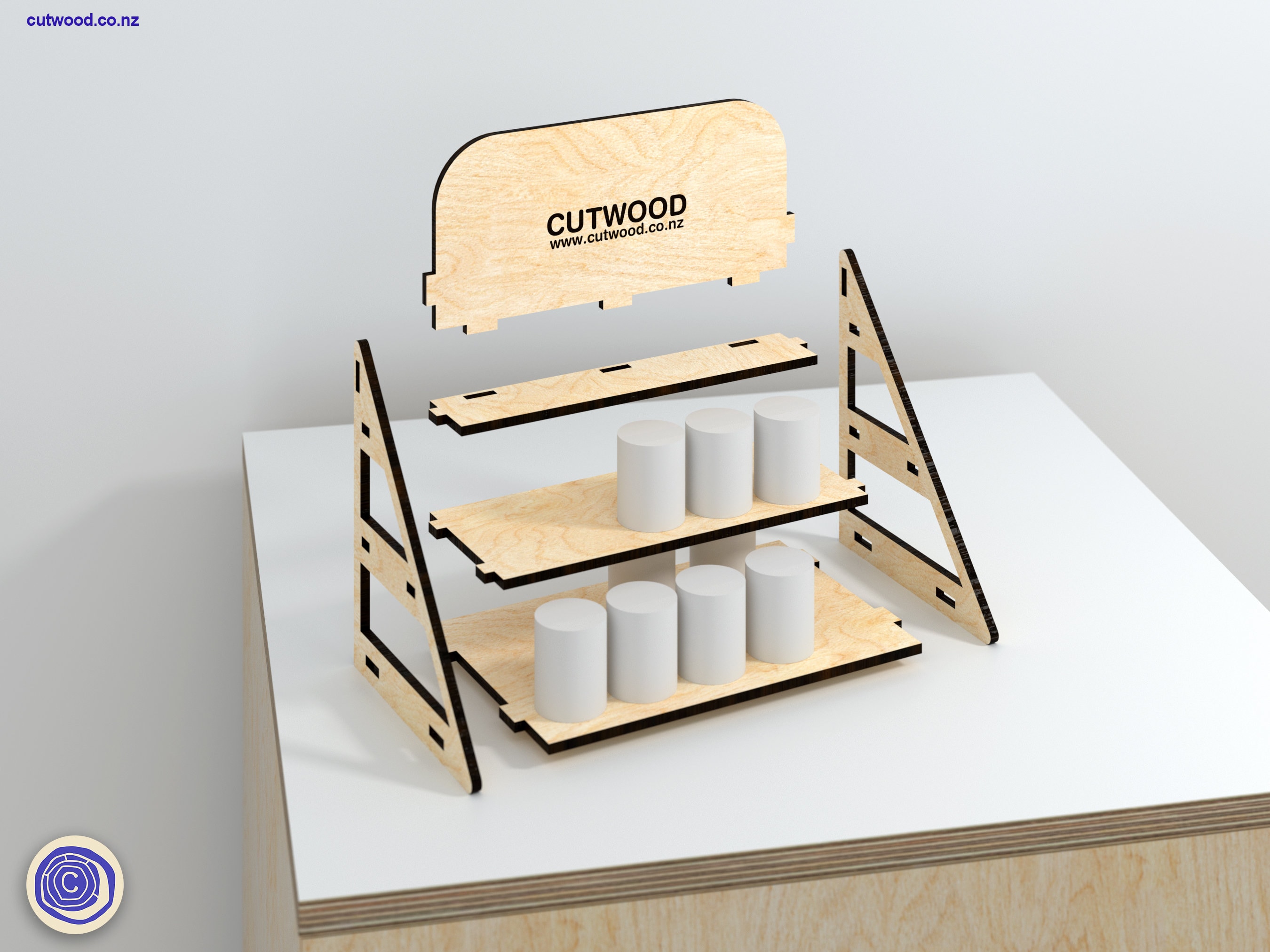 3 Tiered Display Stand Cut Out Sides Shop or Market - Etsy