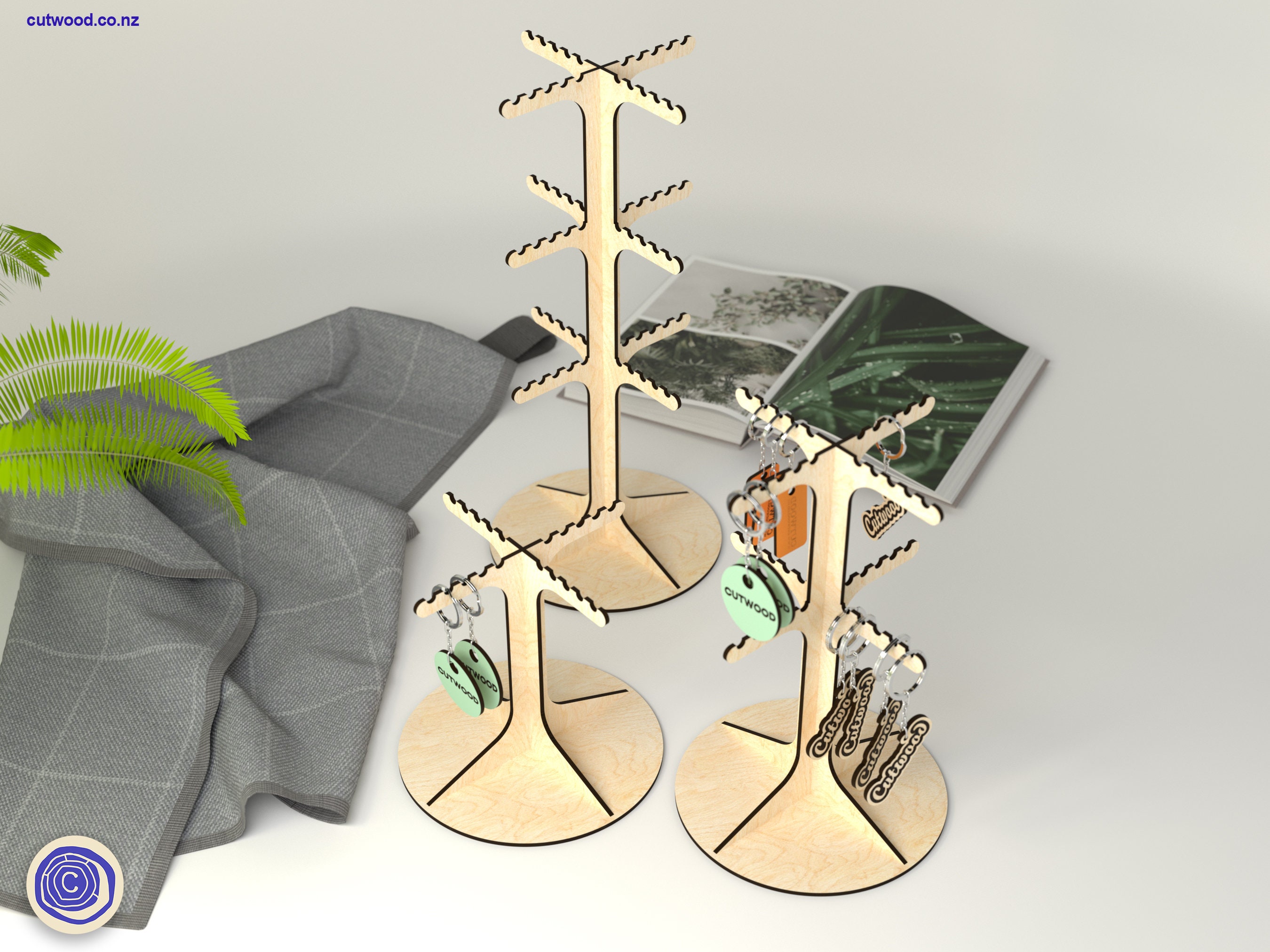 Keychain Display Stand Digital File 3 Designs Ai SVG PDF - Etsy