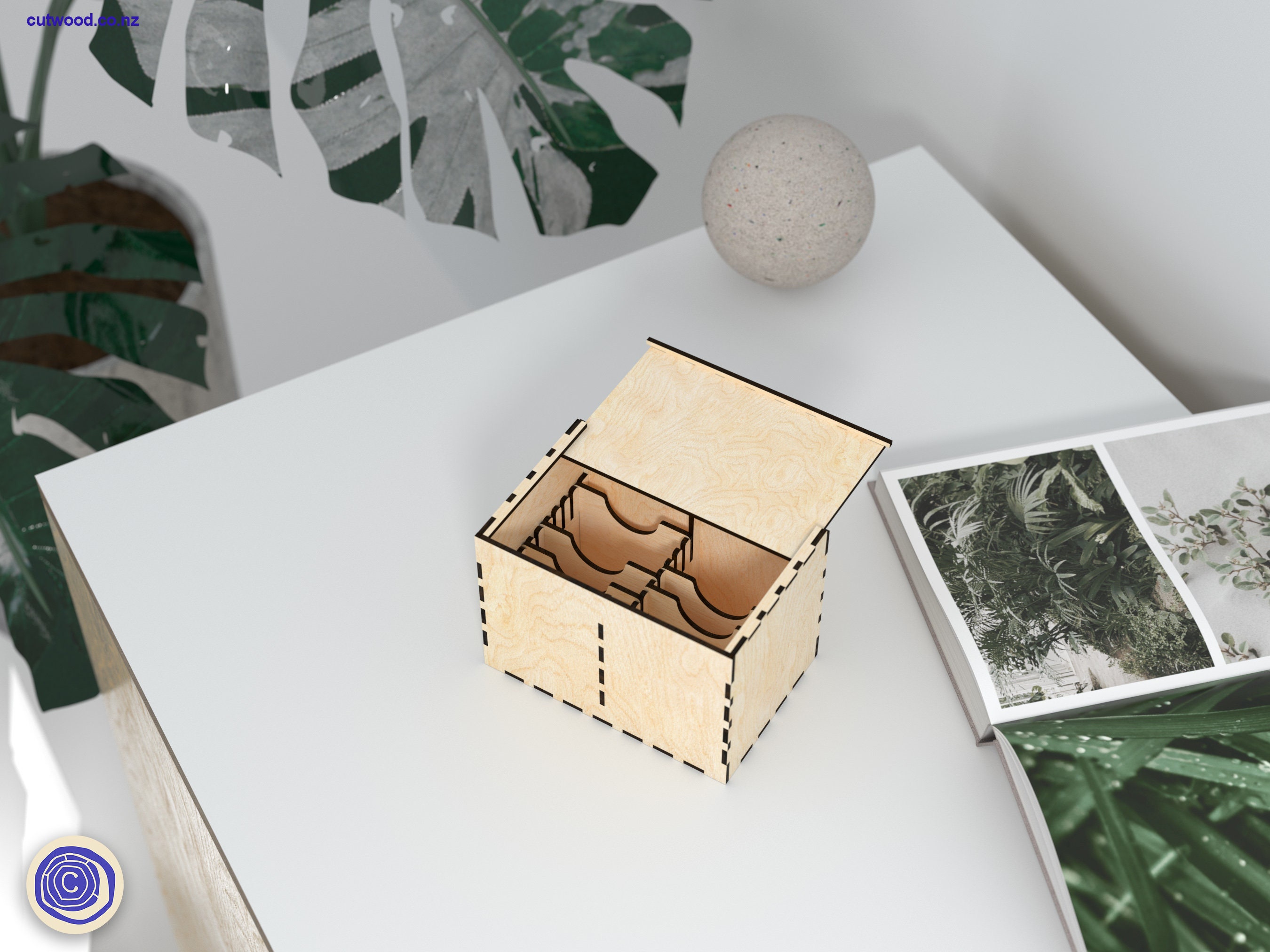 Card Storage Laser Cut Box Files SVG DXF Laser Plans - Etsy