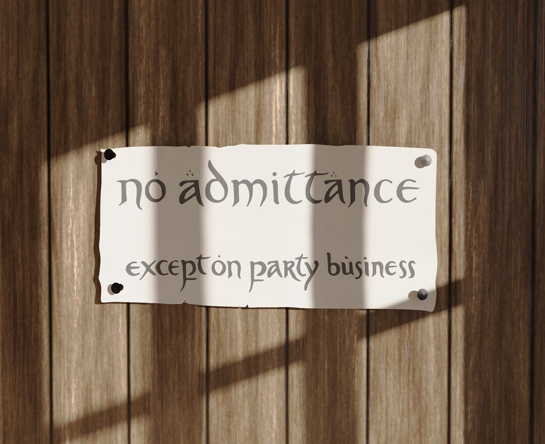 Lord of the Rings Sign: Party Business Cut File (SVG, DXF) - Etsy