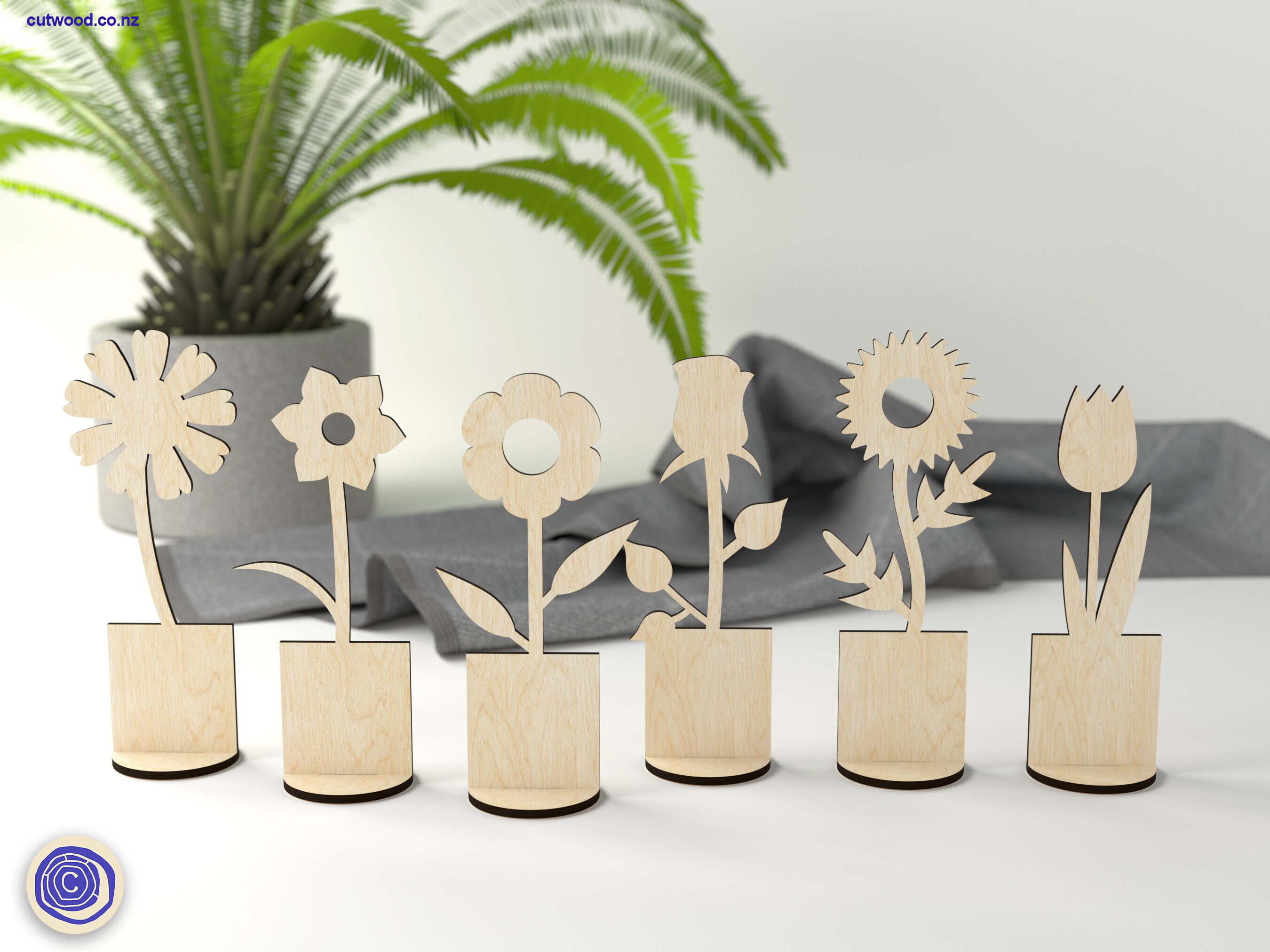 Flowers - Laser Cut Files - 12 Designs - Ai, Svg, Dxf, Eps - Glowforge ...