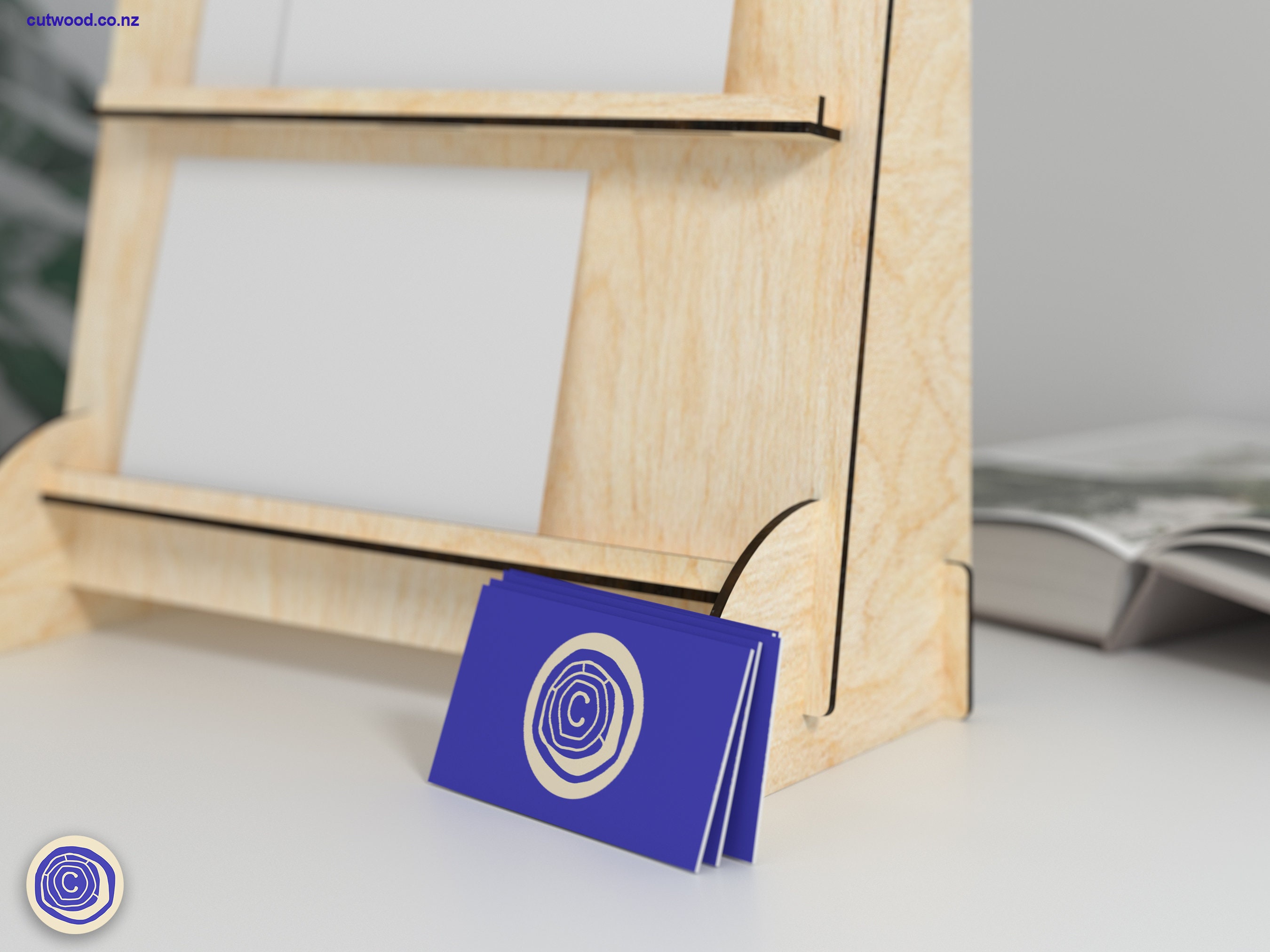 Postcard Display Stand Laser Cut File – 4-tier SVG, Ai, EPS (digital ...