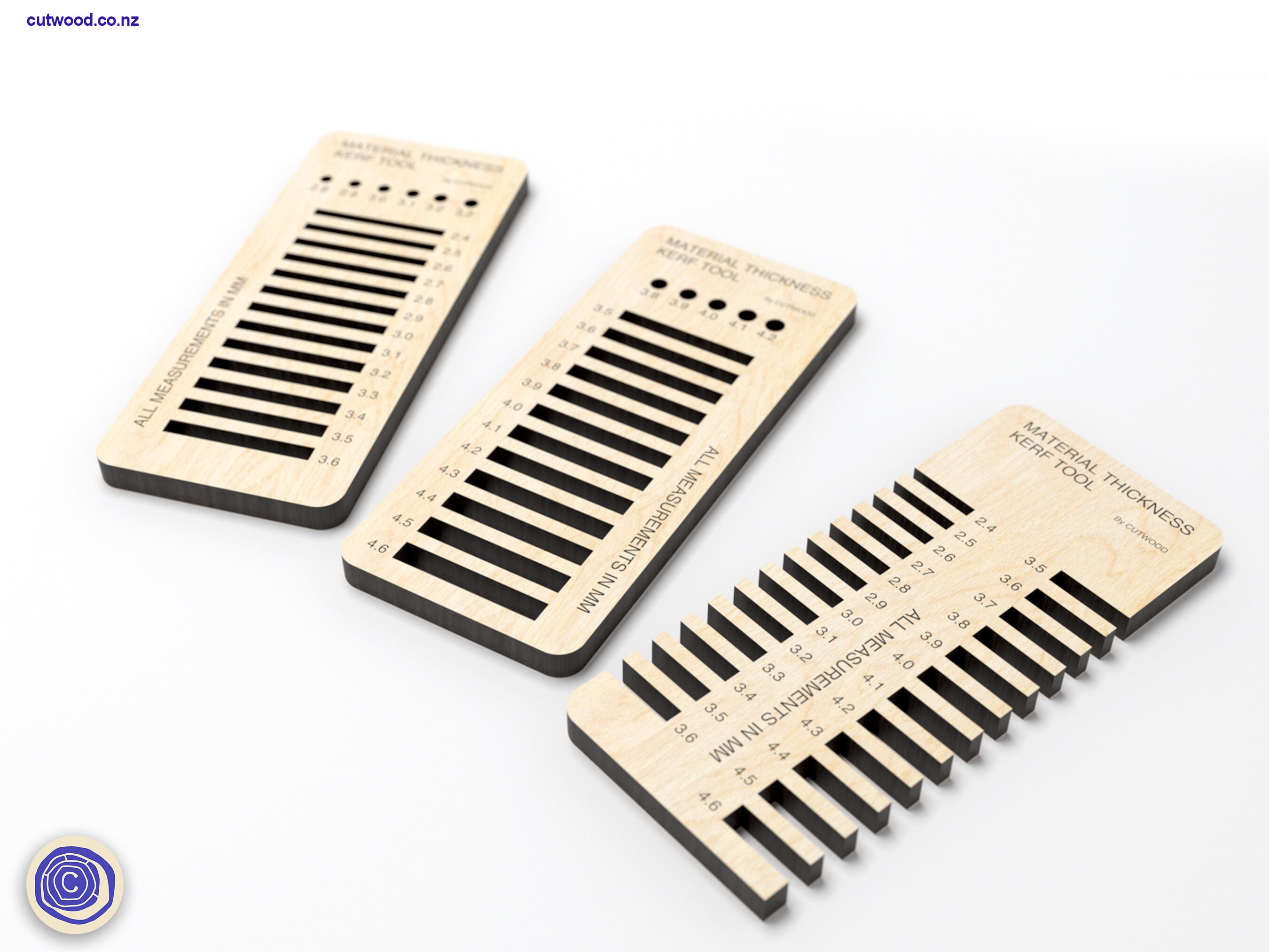 Material Thickness Test Kerf Tool for Laser Metric Designs - Etsy