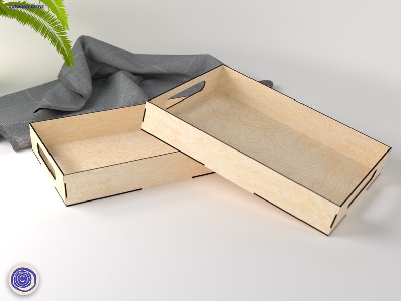 Flat Wooden Serving Tray Digital File Ai SVG EPS Laser Cut | Etsy