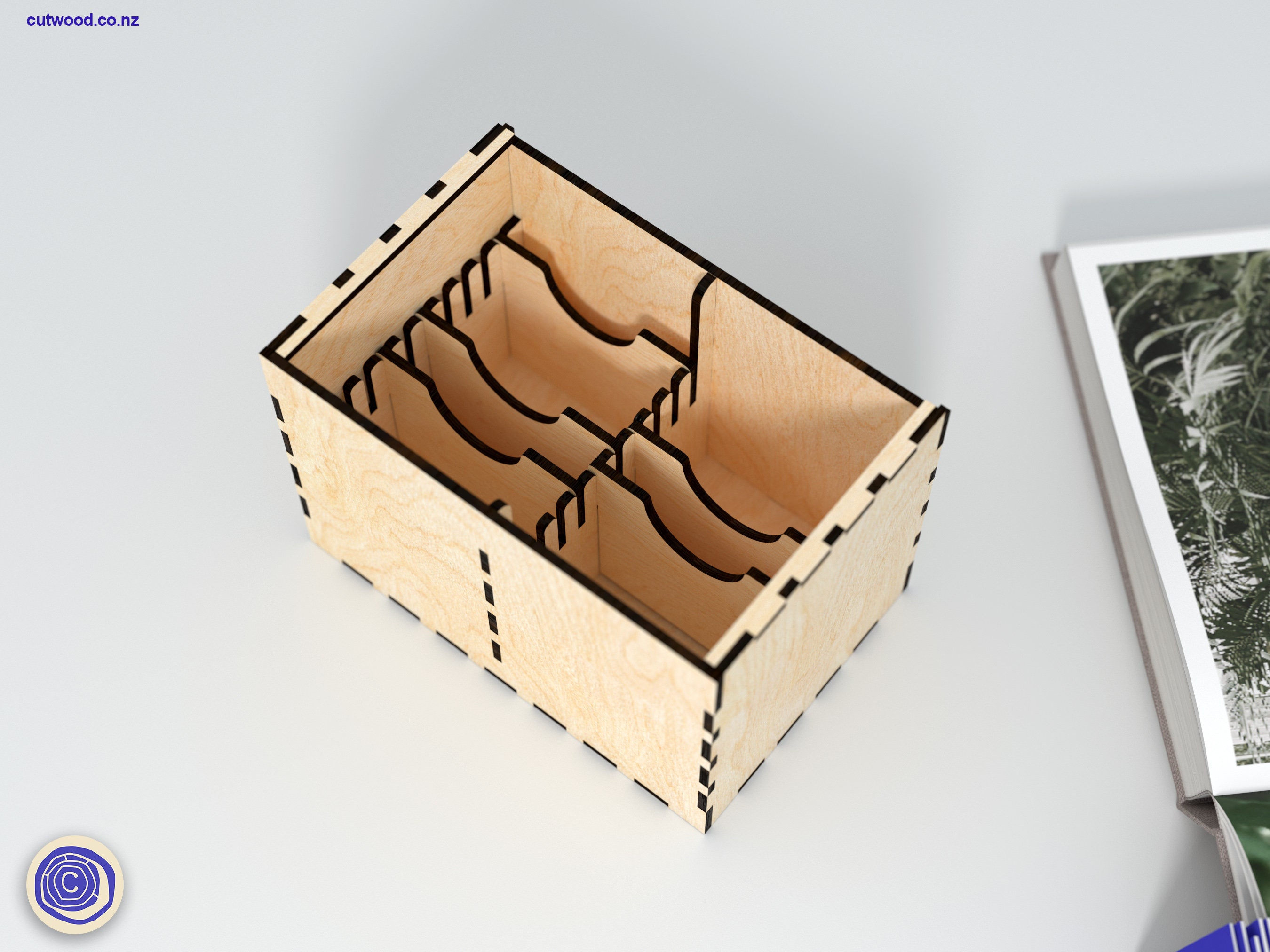 Card Storage Laser Cut Box Files - SVG, DXF, Laser Plans, Laser Cut ...