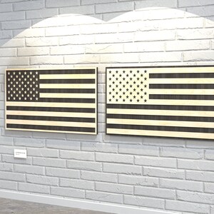 American Flag USA - Cnc or Laser Digital File - Dxf, Svg, Ai - Etsy