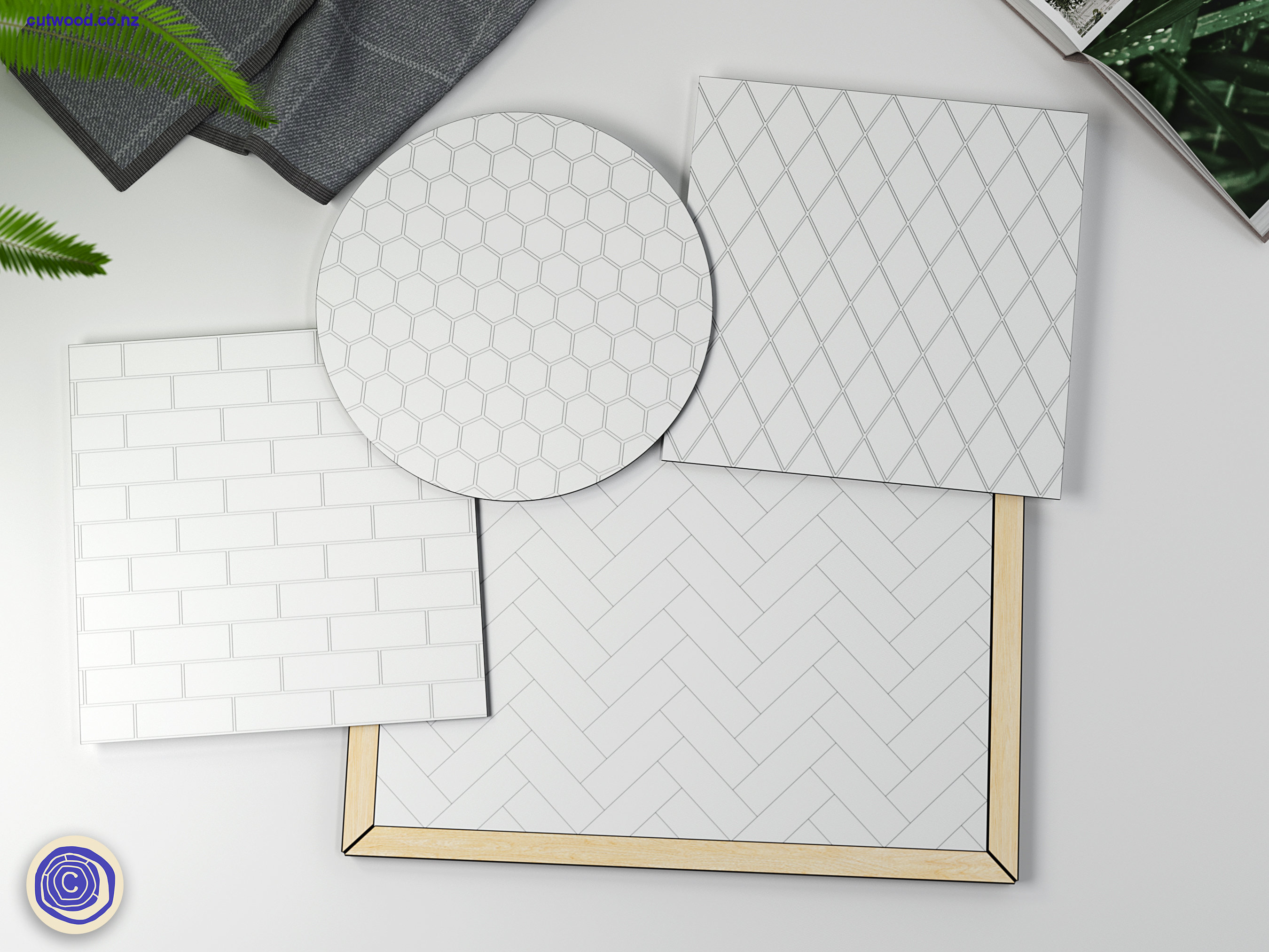 Patterns for Glowforge Bundle Herringbone Subway Tile - Etsy