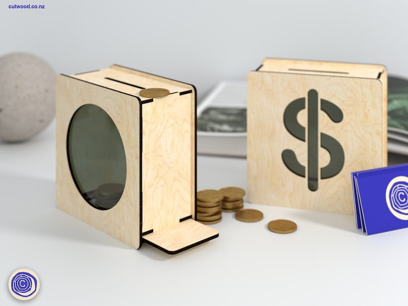 Money Bank Laser Cut Box Digital Files Laser Cut File - Etsy Australia