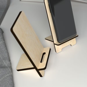 Phone Stand Digital File - Ai SVG EPS - Laser Cut Model - Glowforge SVG ...