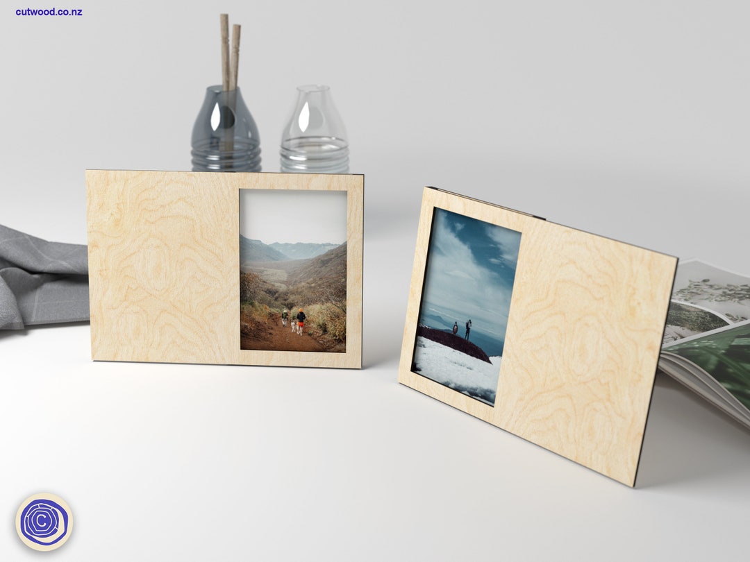 Laser Cut Wood Picture Frame SVG – 4x6 Photo, Glowforge File - Etsy