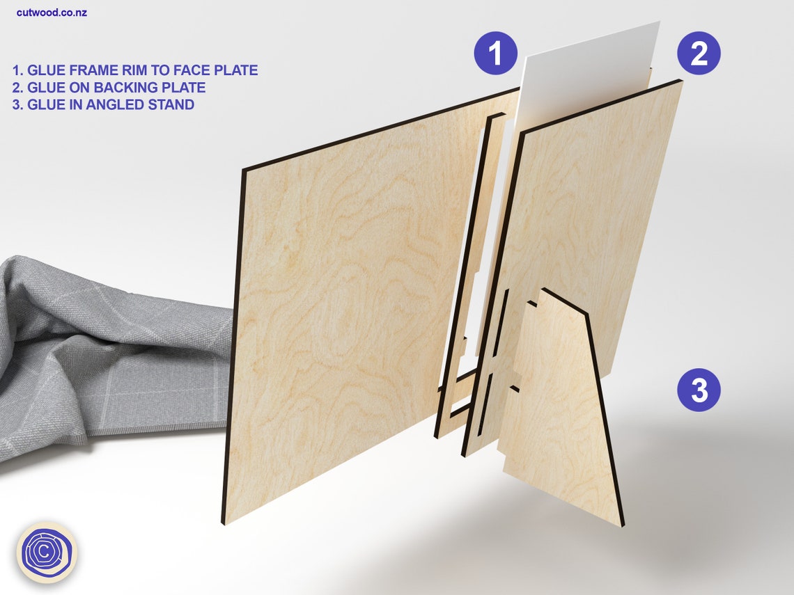Laser Cut Slot in Picture Frame Landscape 6 X 4 Photo Svg - Etsy