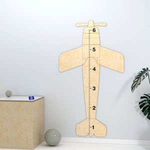 Plane Growth Chart Height Chart Aeroplane Wall Art for Kids Laser Cut ...