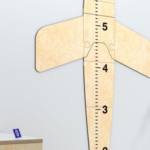 Plane Growth Chart - Height Chart Aeroplane Wall Art for Kids - Laser ...
