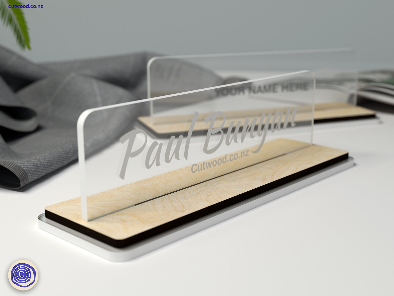 Desk Name Plate SVG: Glowforge Laser Cut Files - Etsy
