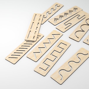 Montessori Stencils Laser Cut Files: Wood Tracing Stencils (digital ...
