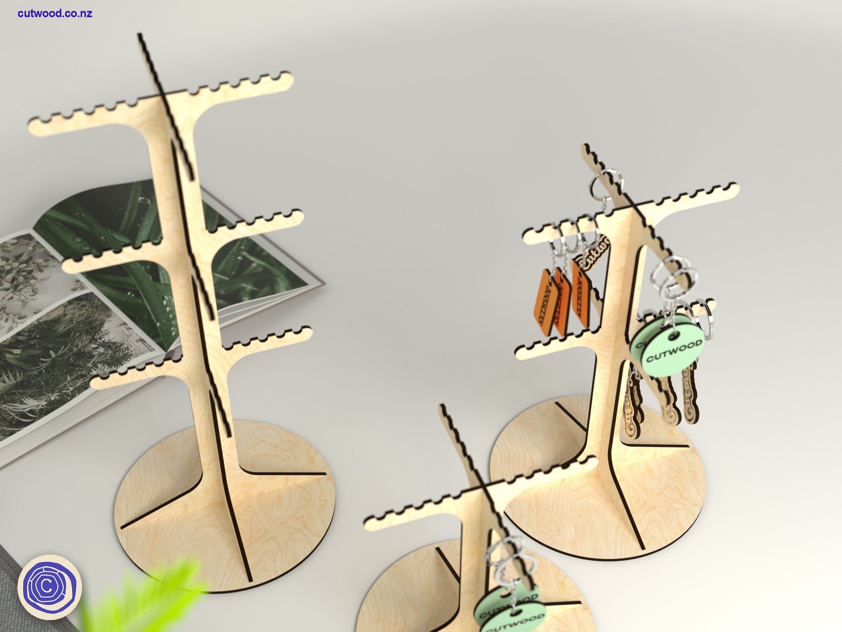 Keychain Display Stand Digital File 3 Designs Ai SVG PDF - Etsy