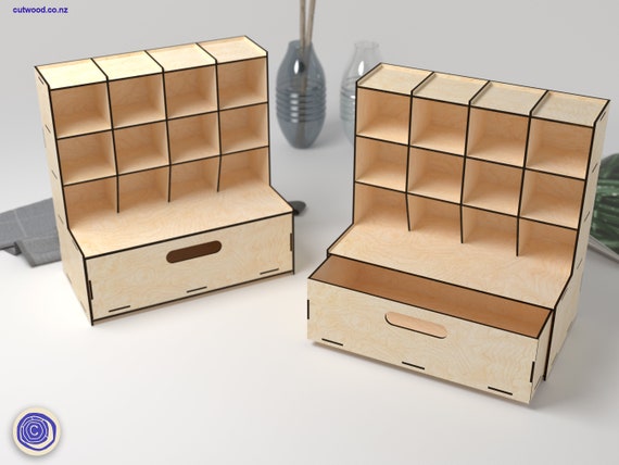 Organizer Storage Cubical Shelf Laser Cut Files Trinkets - Etsy