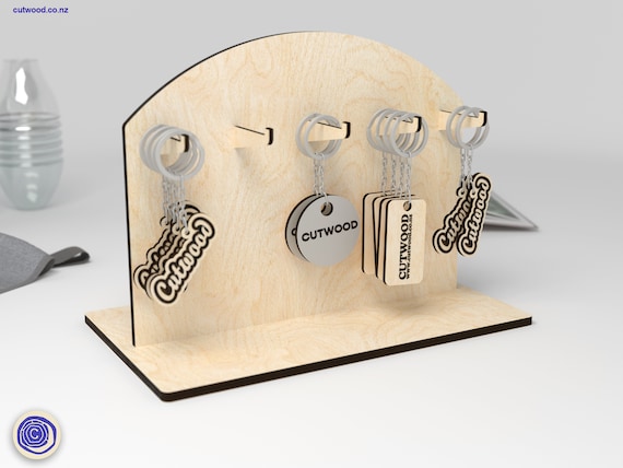 Keychain Display Digital File Ai SVG PDF Laser Cut Pattern - Etsy